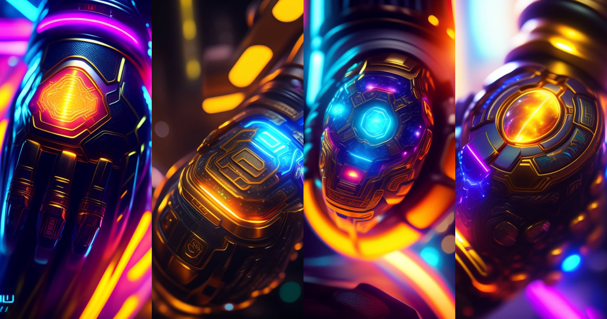 Lexica - Ultradetailed illustration of a mechanic gauntlet holding a ...