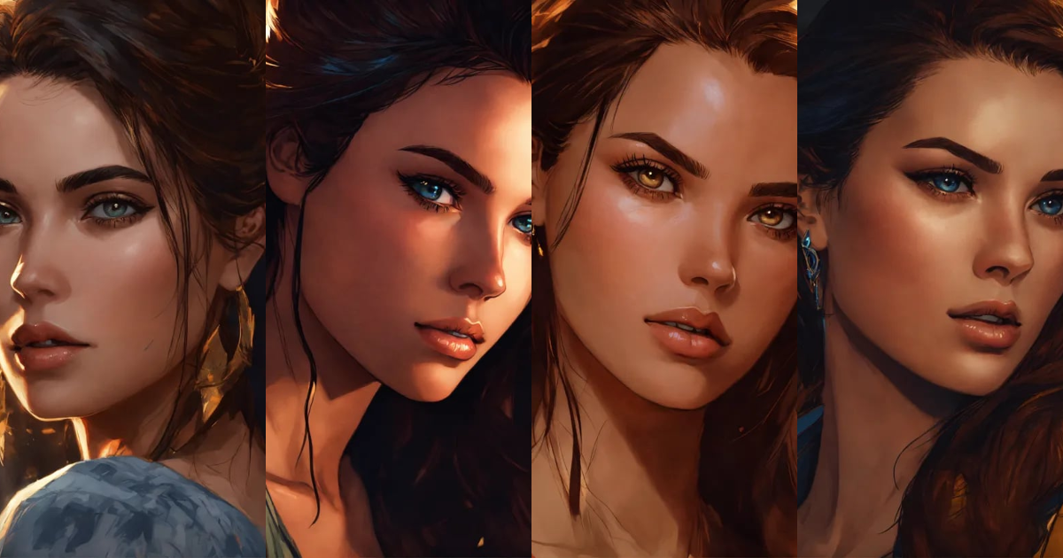 Lexica - Beautiful woman's face, highly detailed comics, sharp vectors ...