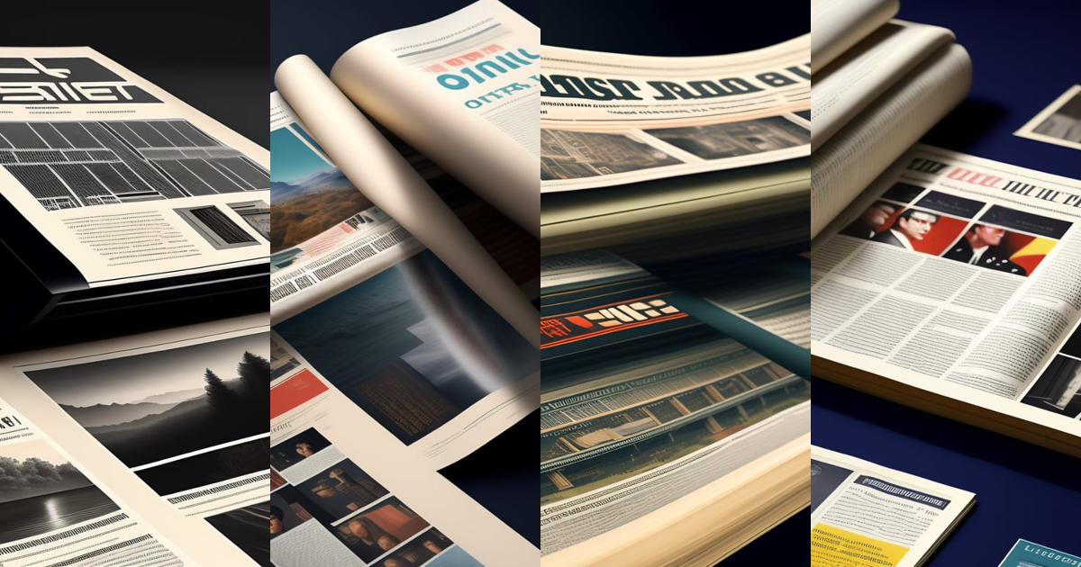 Lexica - Offset lithography, newspaper, 60s style, full page, detailed, realistic, 8k