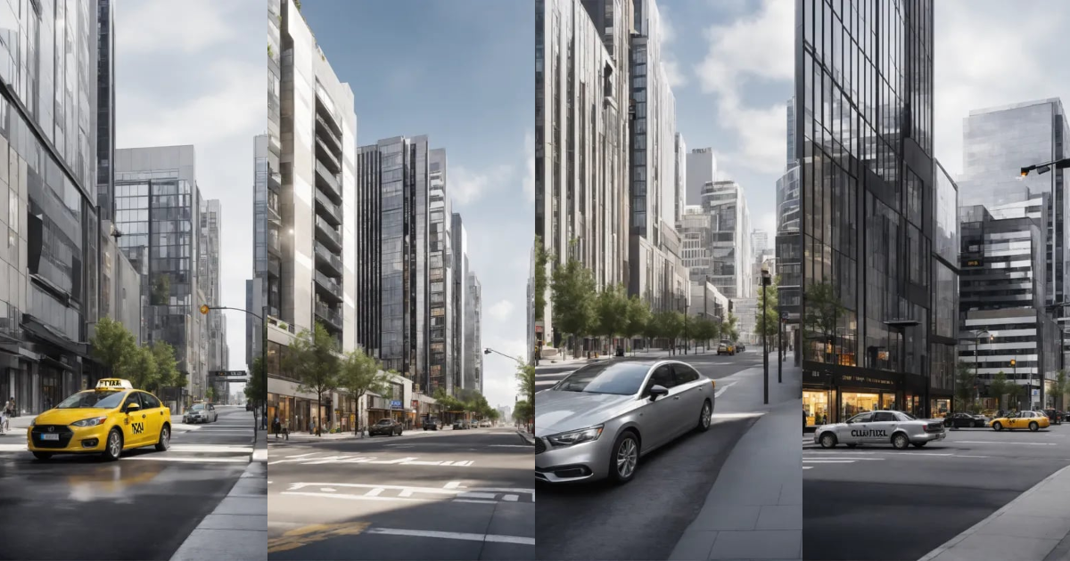 Lexica - Photographic, ultrarealistic, street level view of a modern ...