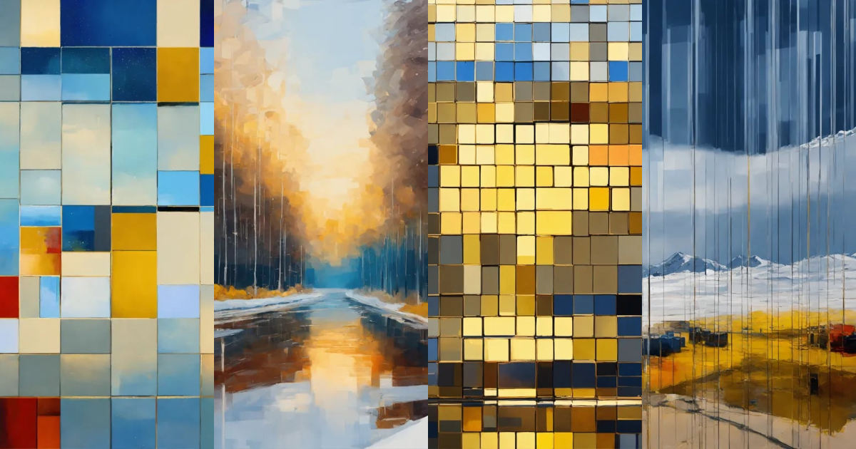 Lexica - Snowfro nft, recursive art, oil painting, recursive art ...