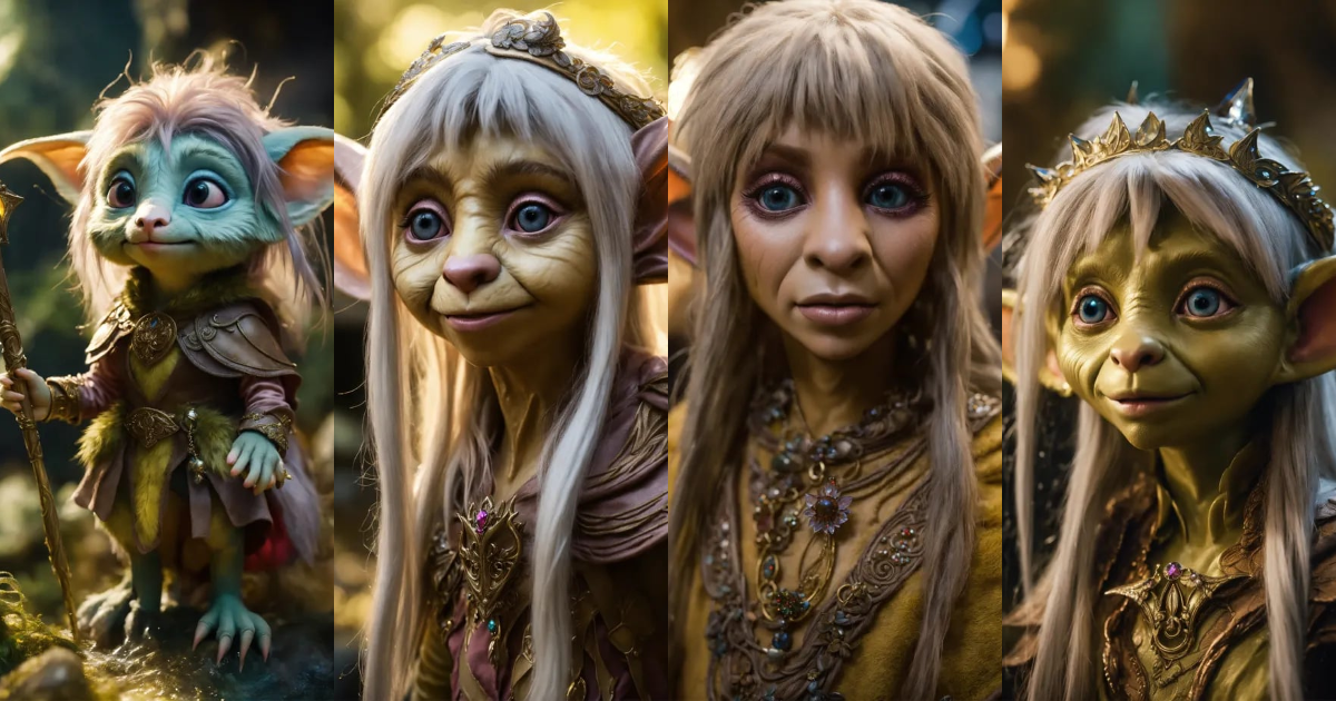 Lexica - A Gelfling furry princess full body life size from the Dark ...