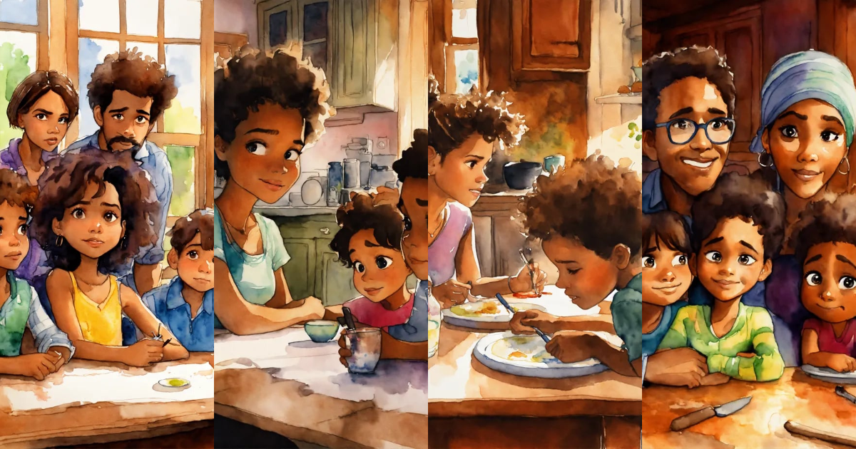 Lexica - Watercolor pixar painting of 8 year old Halle Berry and her ...