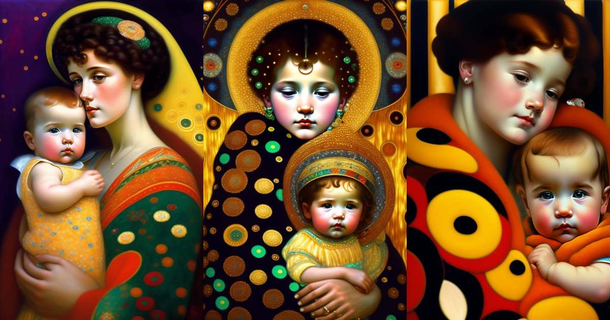 Lexica - Baby,by Gustav Klimt