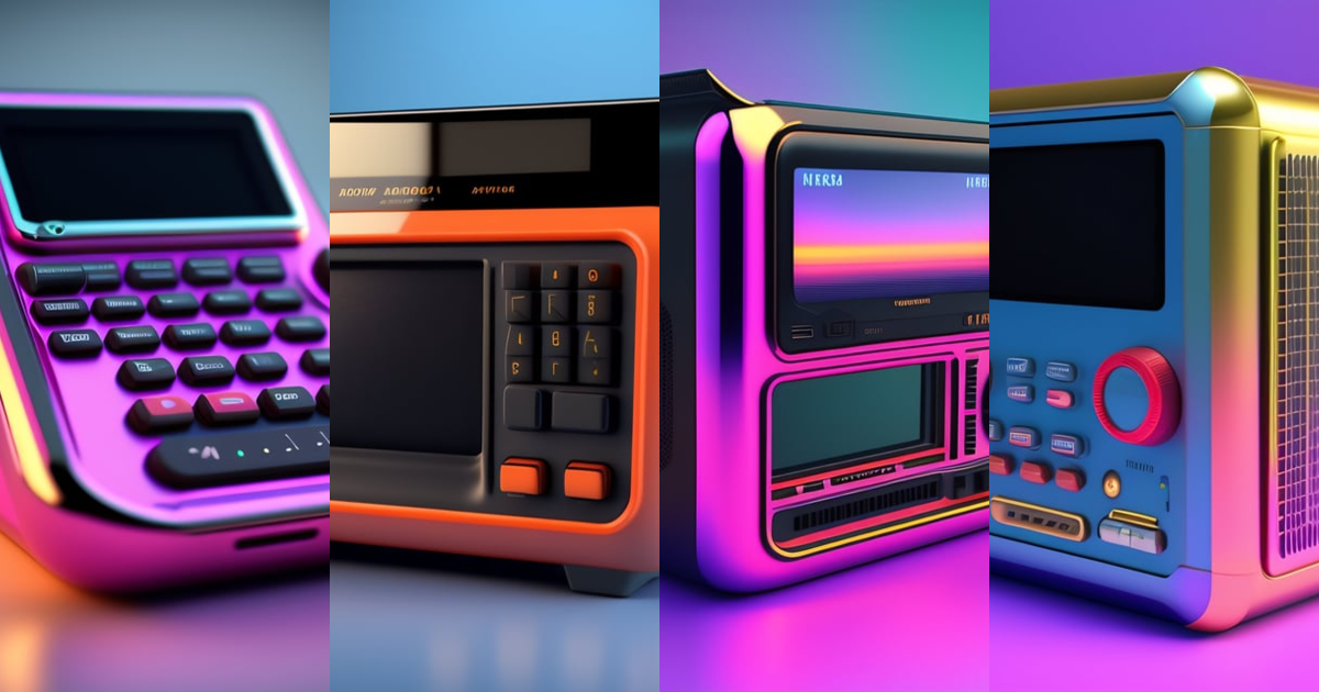 Lexica - Vintage personal handheld computer device, 1990s, c4d render ...