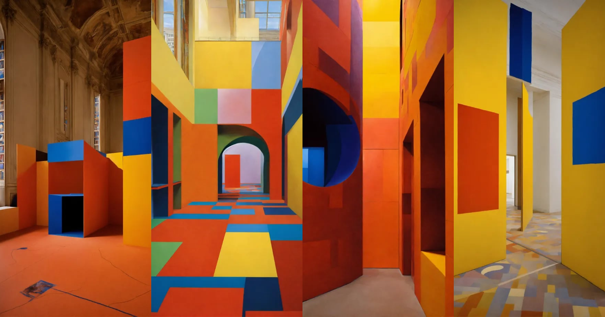 Lexica - PAINTING with brush marks of a Surreal futuristic anamorphosis ...