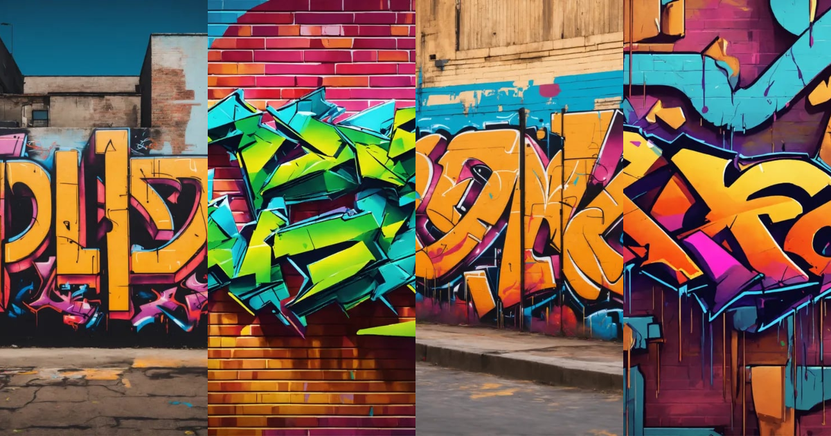 Lexica - Slick text graffiti style
