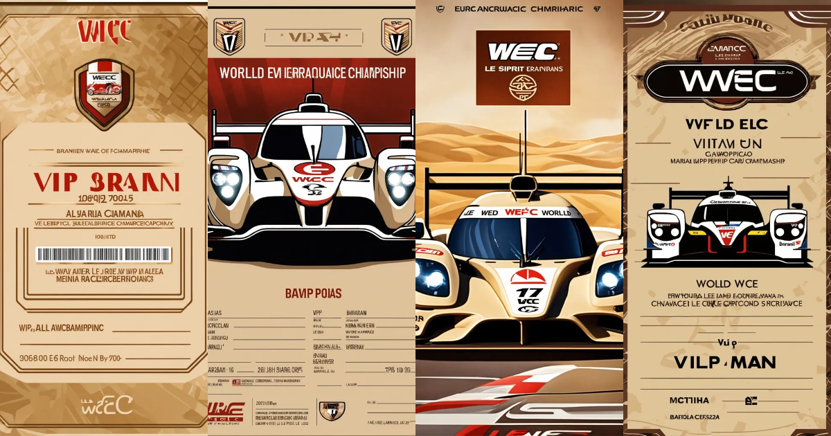 Lexica - WEC World endurance championship card VIP ID pass, beige white ...