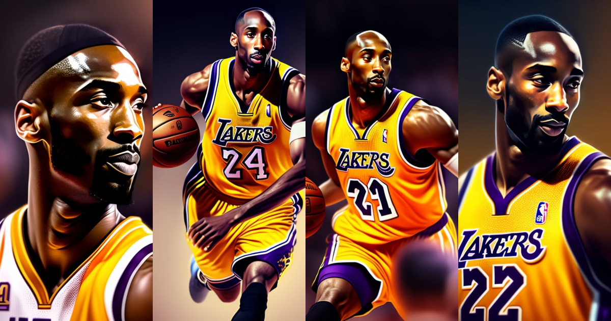 Lexica - Baby Kobe Bryant in basketball jersey, render, rembrandt ...