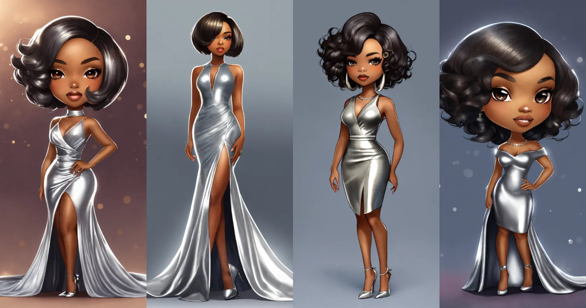 Lexica - Digital Illustration of a sophisticated Chibi African American ...