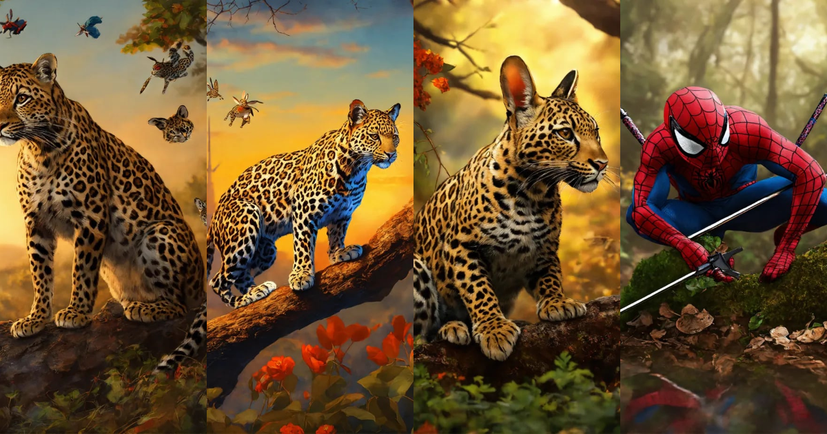 Lexica - Realistic, leopard hunting rabbits, leopard themed spiderman ...