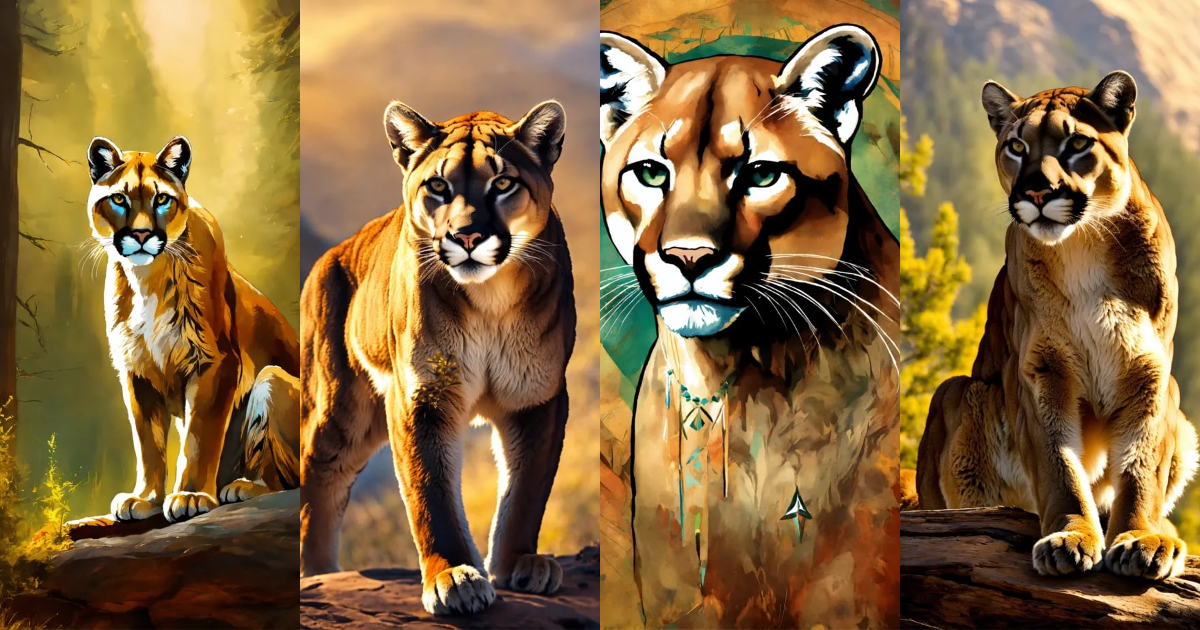 Lexica - Native American animal, mountain lion, shamanic, powerful