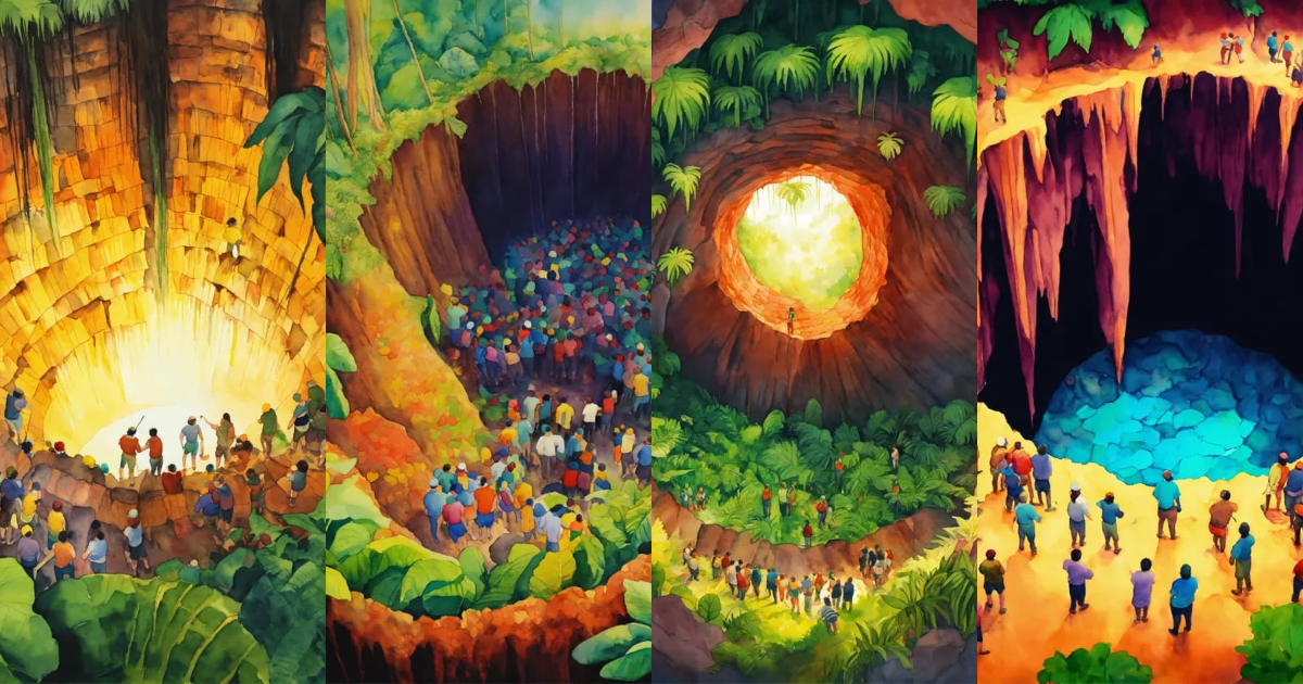 Lexica - Watercolor painting, vivid colors, bright colors, rainforest ...