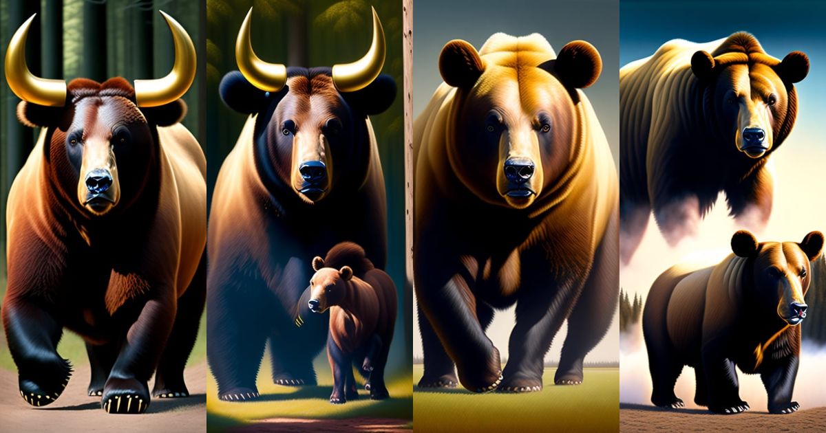 Lexica - Bear attack bull, by Mark Ryden