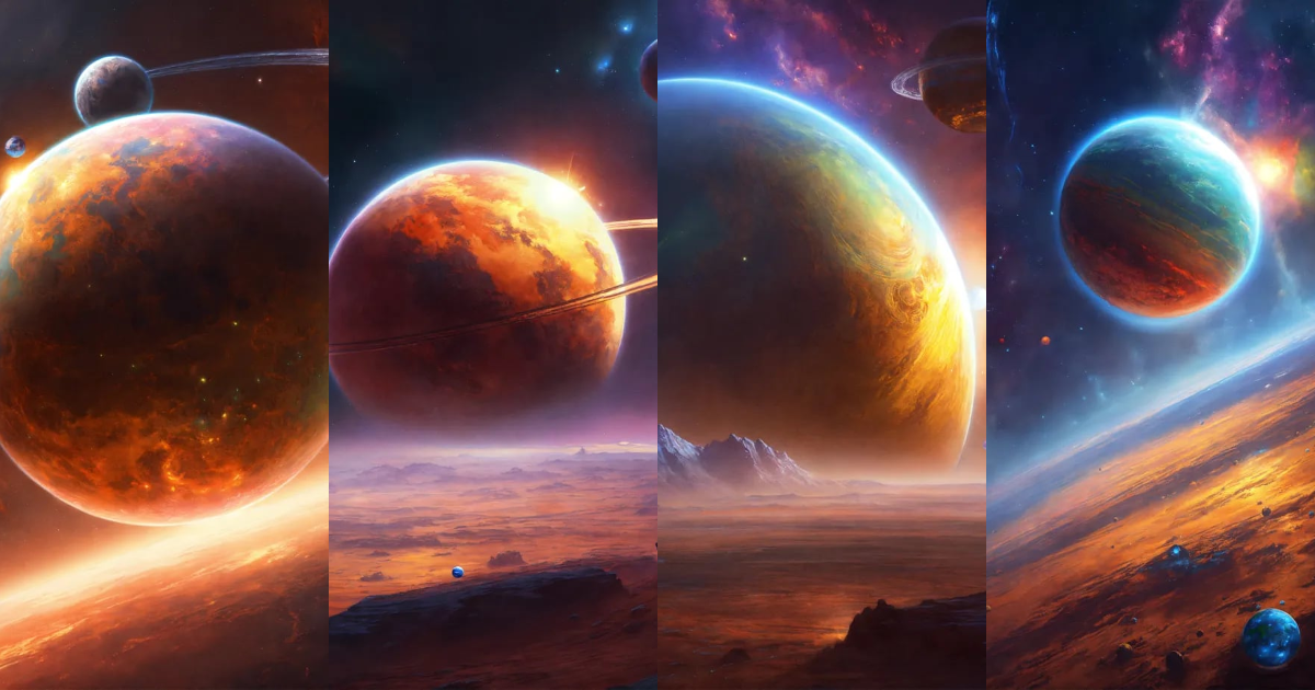 Lexica - Animated painting. Halo orbital planet.