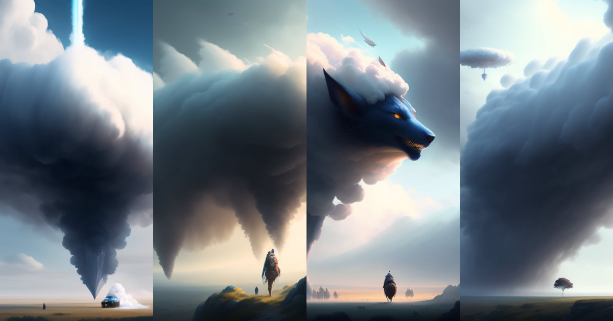 Lexica - Air elemental creature made of clouds, concept art, smooth ...
