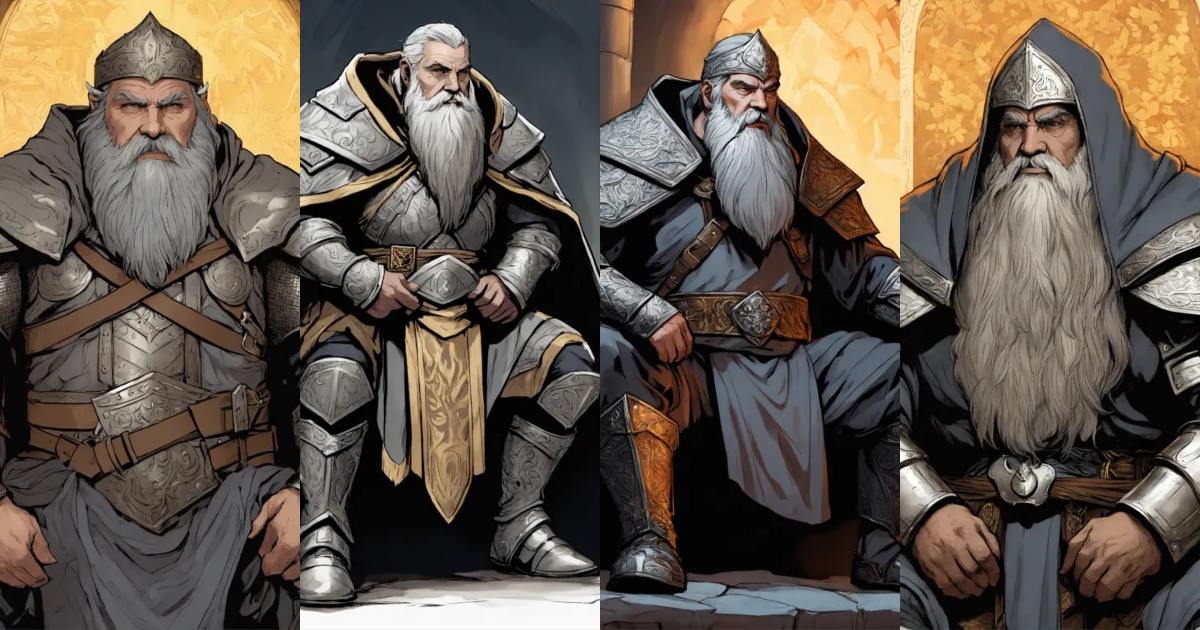 Lexica - Fantasy setting, an enigmatic old grey-skinned dwarven king ...