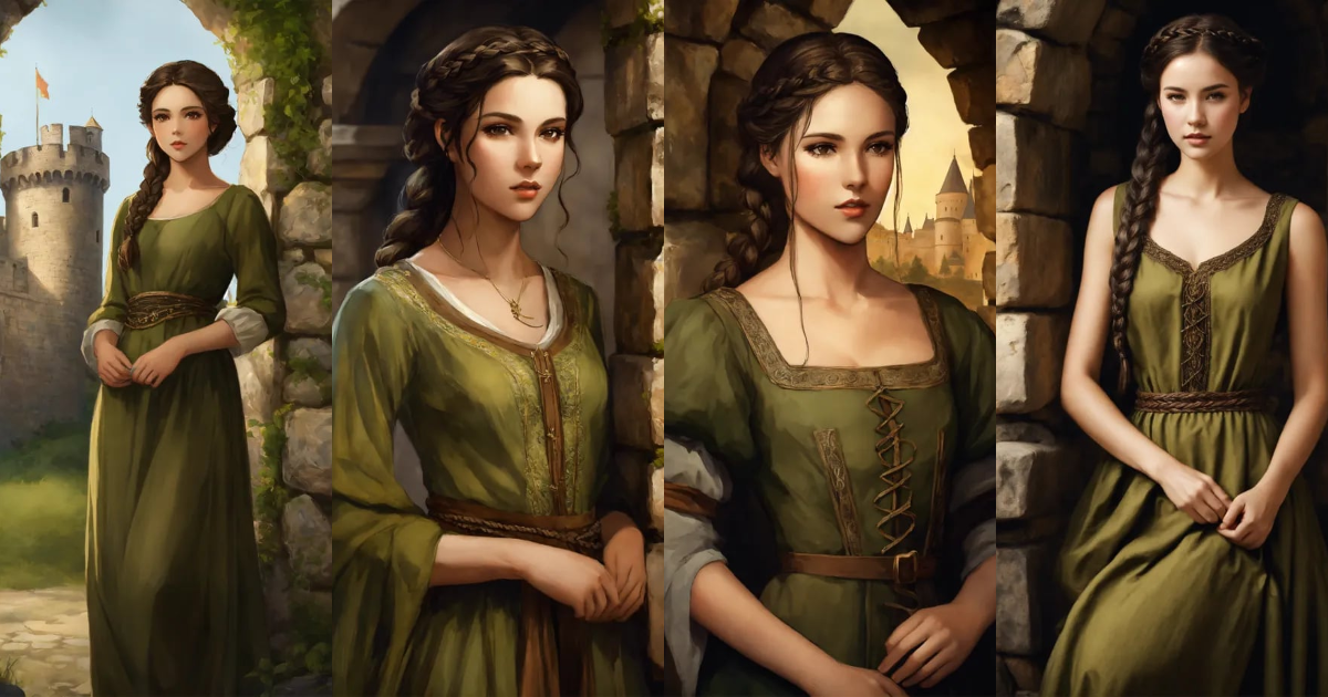 Lexica - Beautiful medieval young woman in servent clothes, fair skin ...