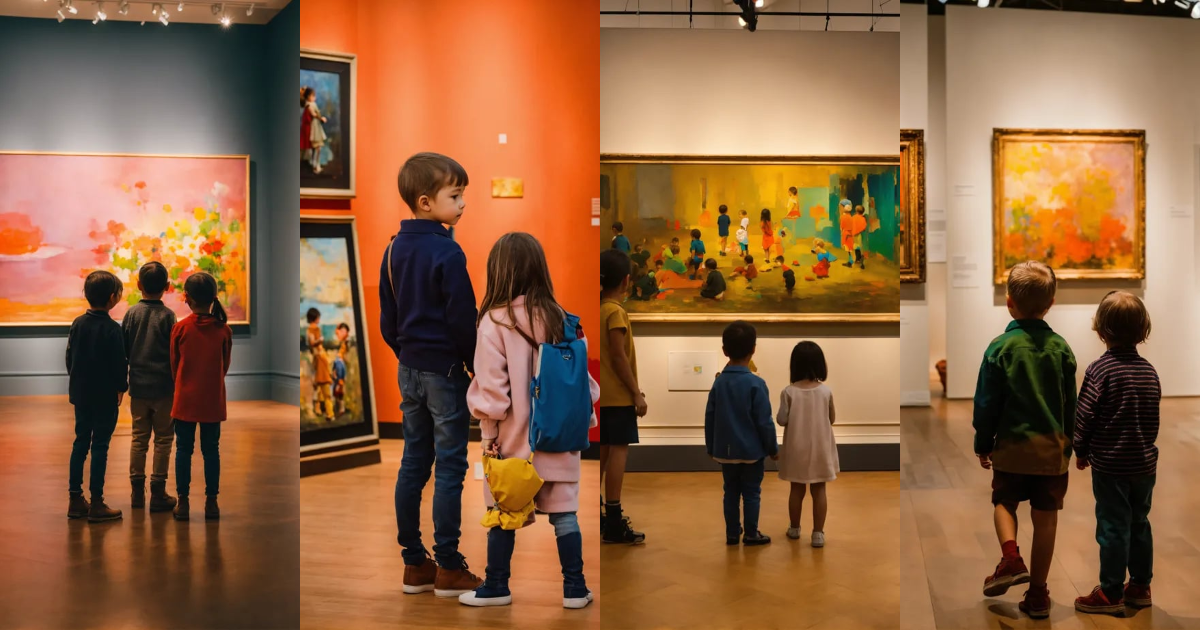 Lexica - Young children in an art gallery.