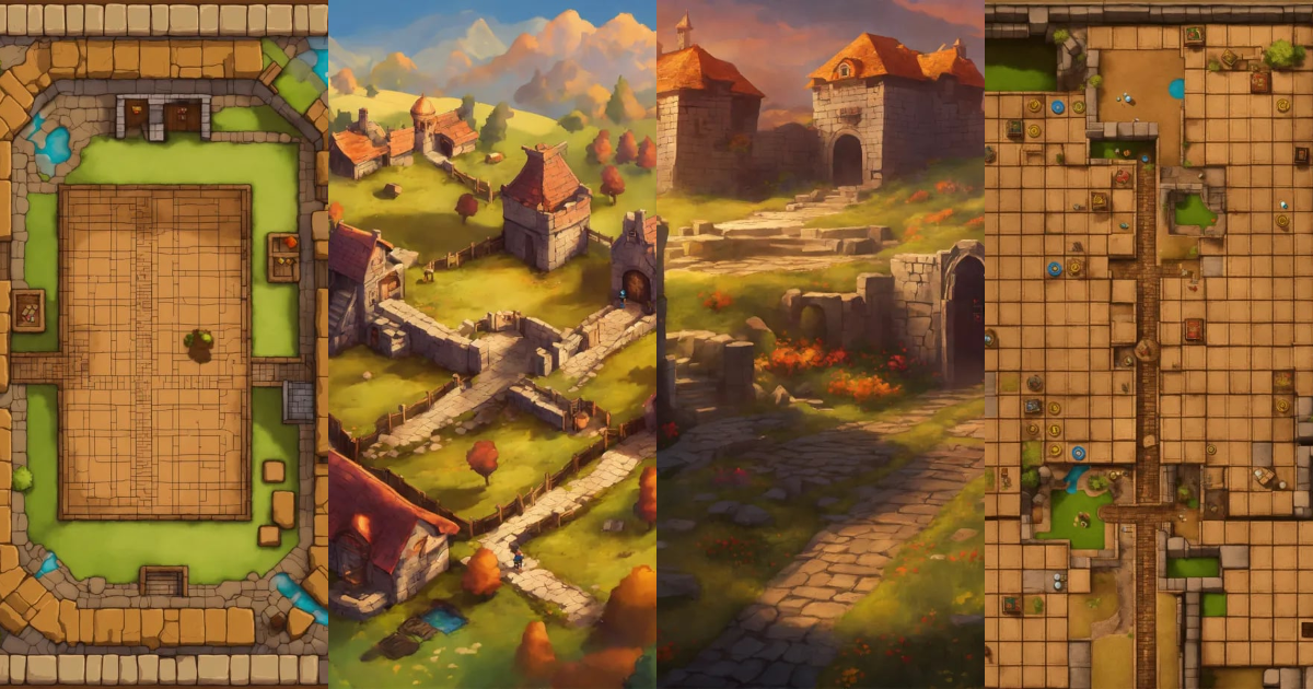 Lexica - Board game field. dungeon, 50 steps