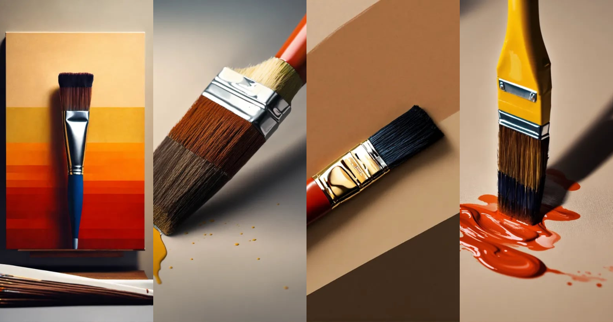 Lexica - Minimalistic image of a photo realistic paintbrush painting ...