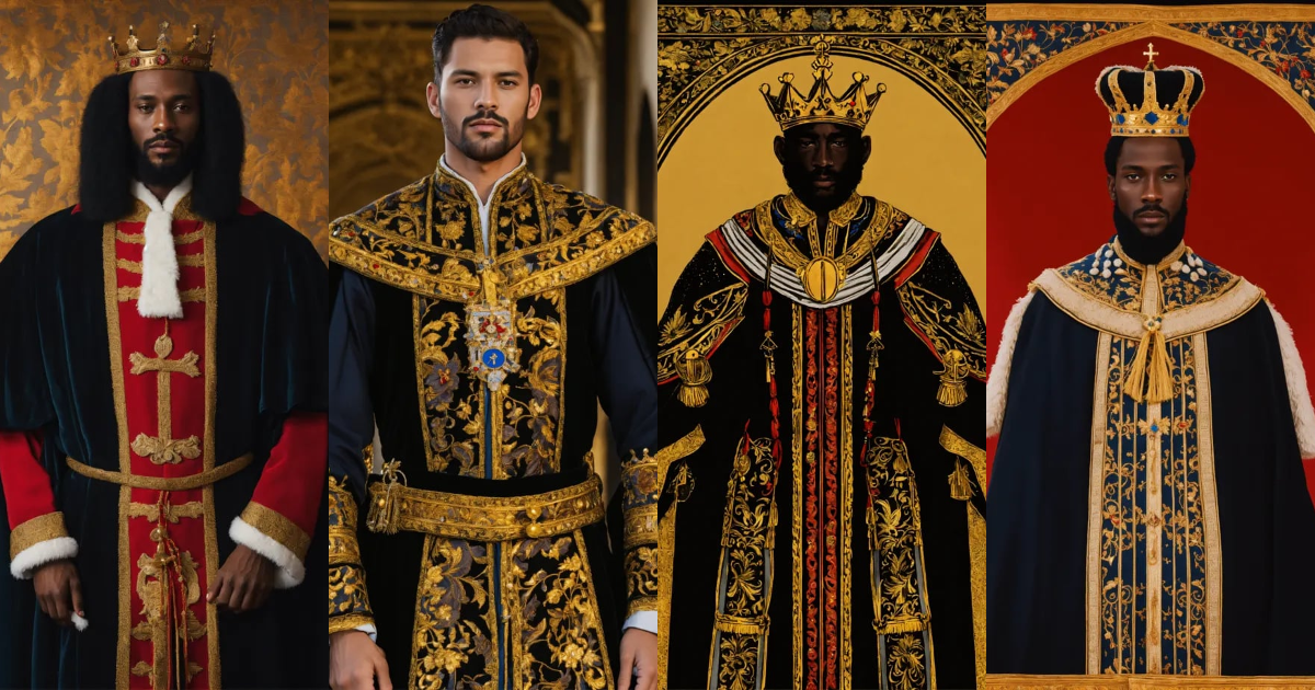 Lexica - A black king royal robe