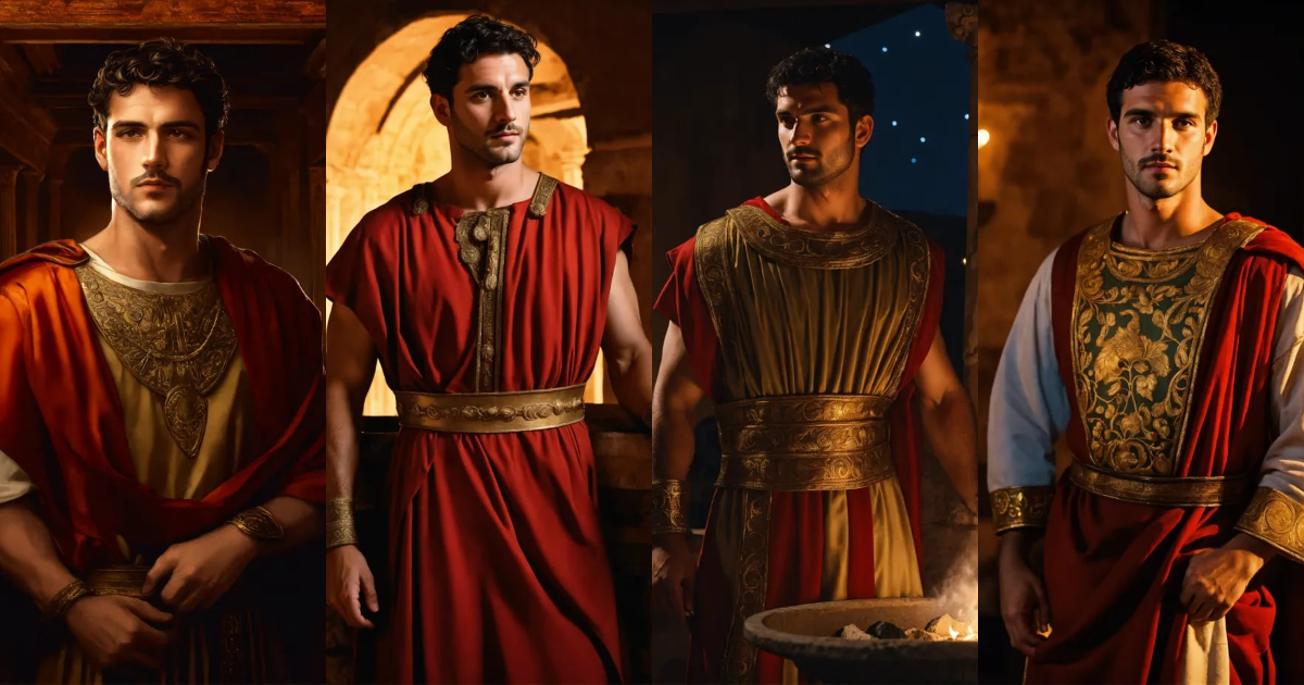 Lexica - A handsome noble roman man wearing a roman tunic, 30 years old ...