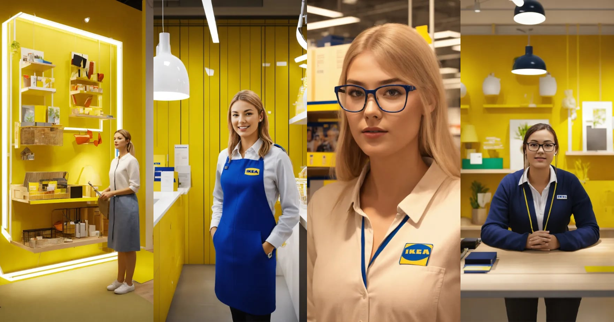 Lexica - Sales assistant in ikea shop 3D art
