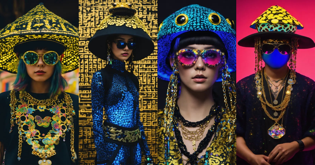 Lexica - Full body portrait A toad made out of a 3d black and sapphire ...