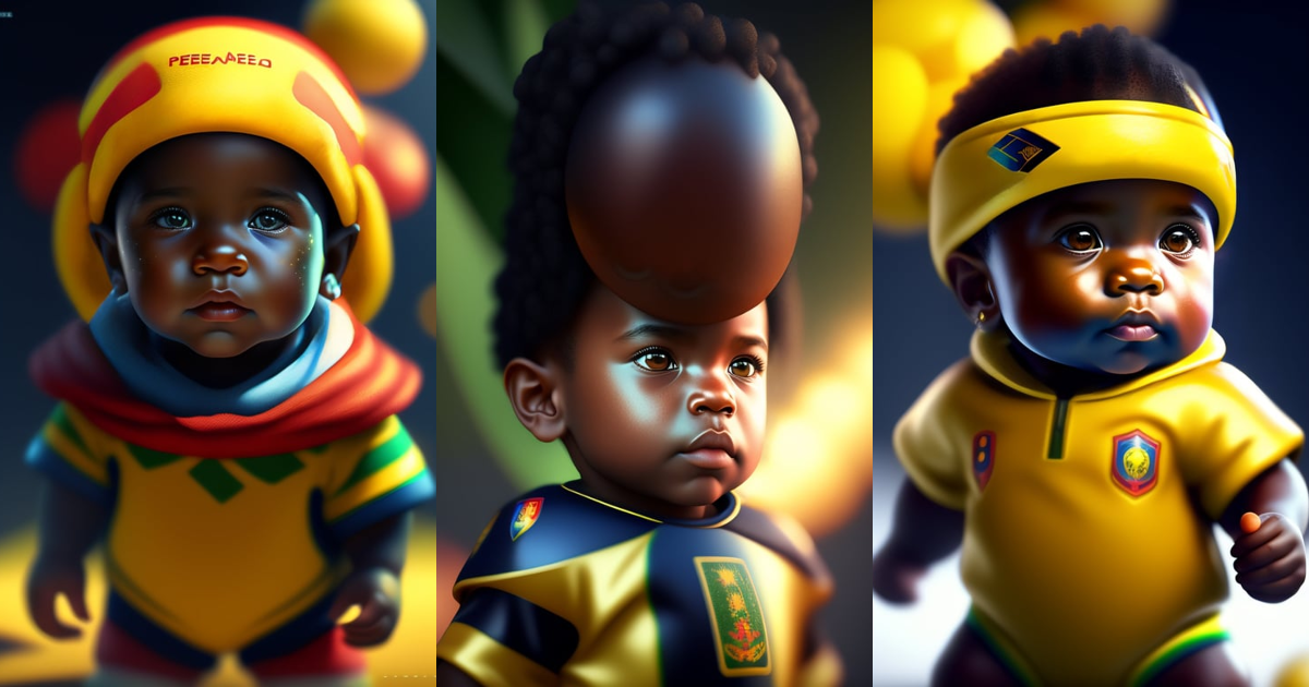 Lexica - Baby pele brazil, moonwalker, render, rembrandt, cgsociety ...