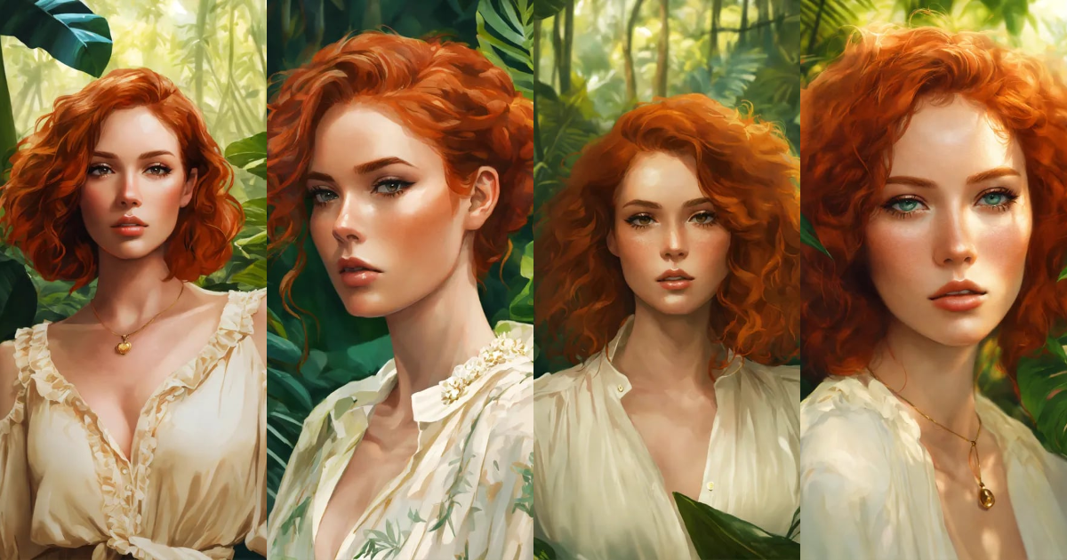 Lexica - A digital art portrait of a stunningly beautiful woman with ...