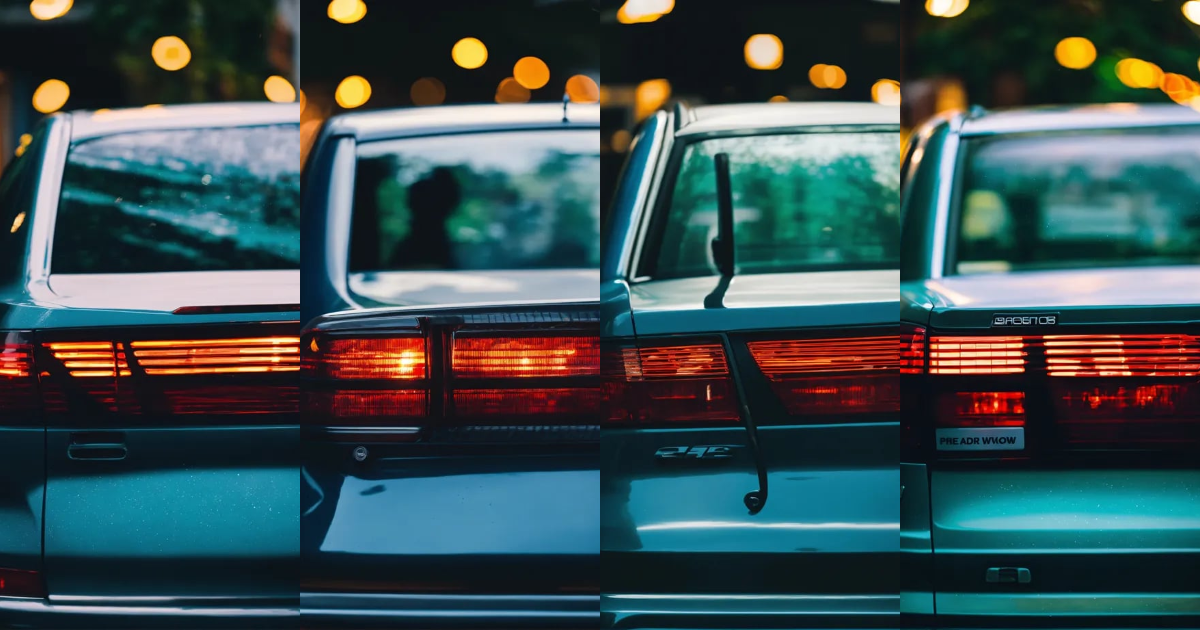 Lexica - Rear window of car close up in daylight