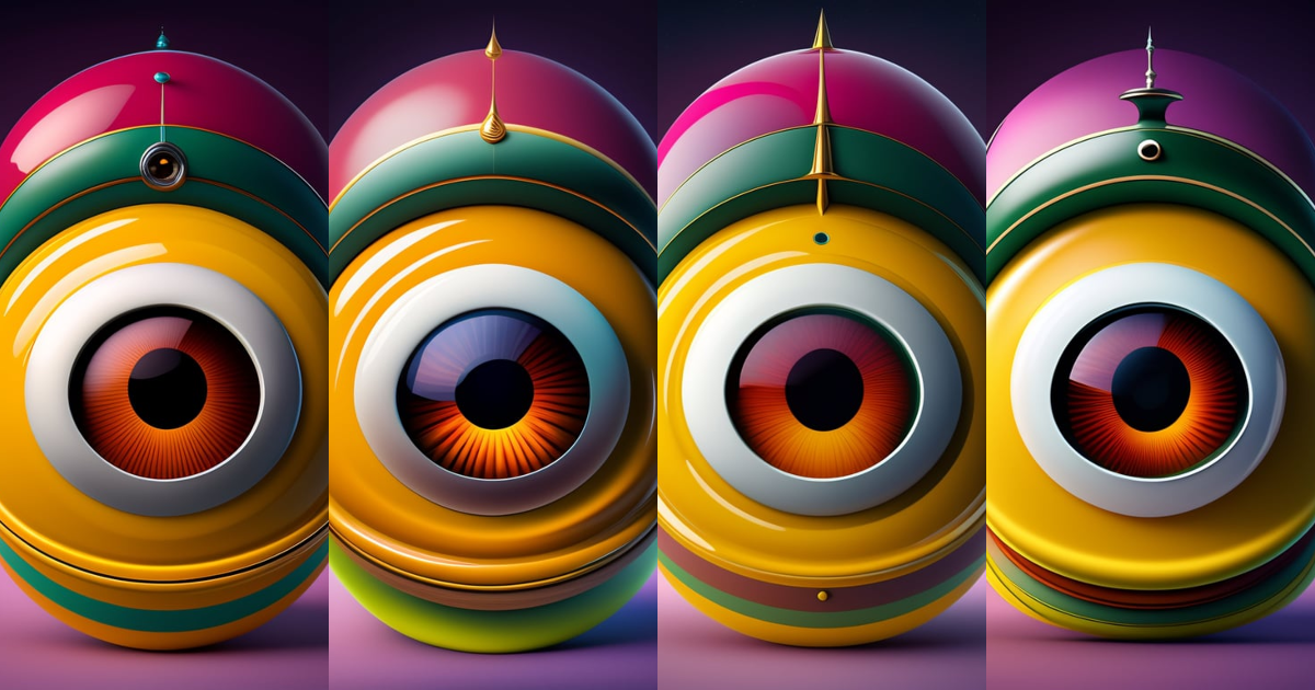 Lexica - A cartoon of an eye looking inwards, and when it looks inwards ...