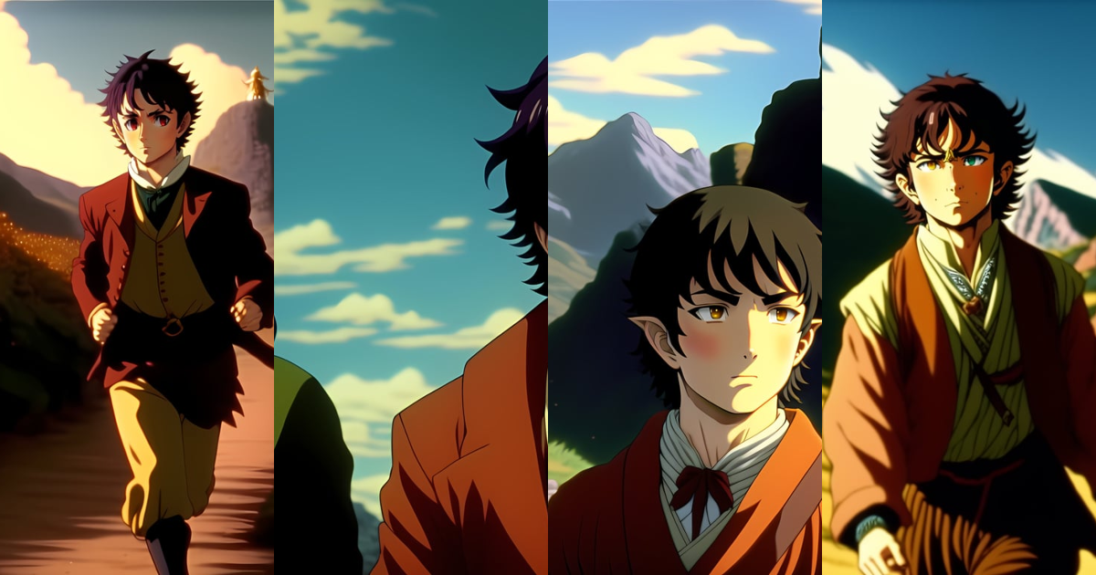 Lexica - Vintage anime screenshot from the lord of the ring. A stunning ...