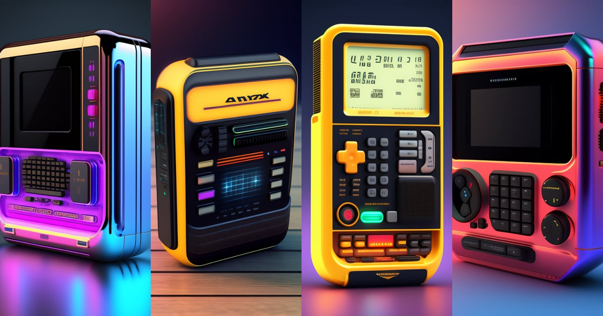 Lexica - Vintage cyber deck personal handheld computer device, 1990s ...