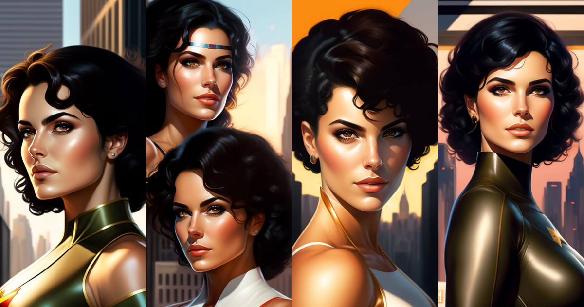 Lexica - Beautiful portrait of badass woman superhero, phil noto ...