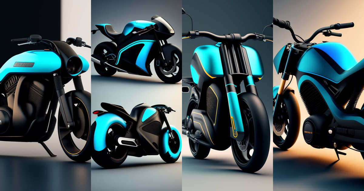 Lexica - Designed by Engineering. futuristic design motorbike, black ...