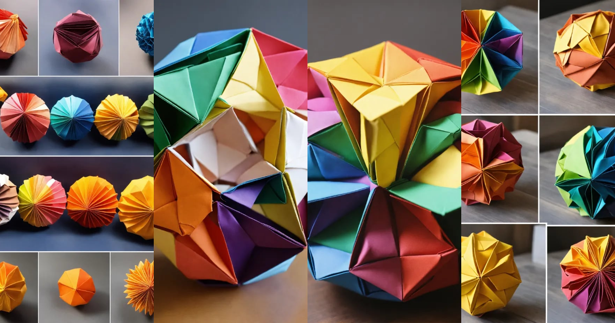 Lexica - An origami color wheel that looks like a multidimentional sphere.