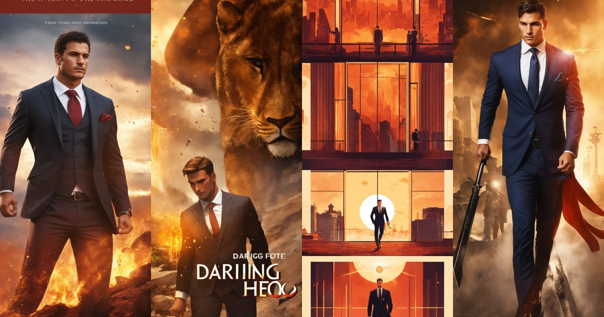 Lexica - Design a compelling front page cover for the book, daring hero ...
