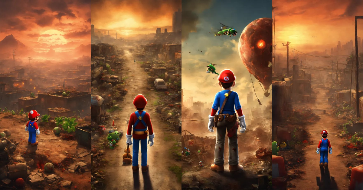 Lexica - Super Mario Bros, zombie, earth as a post-apocalyptic paradise ...