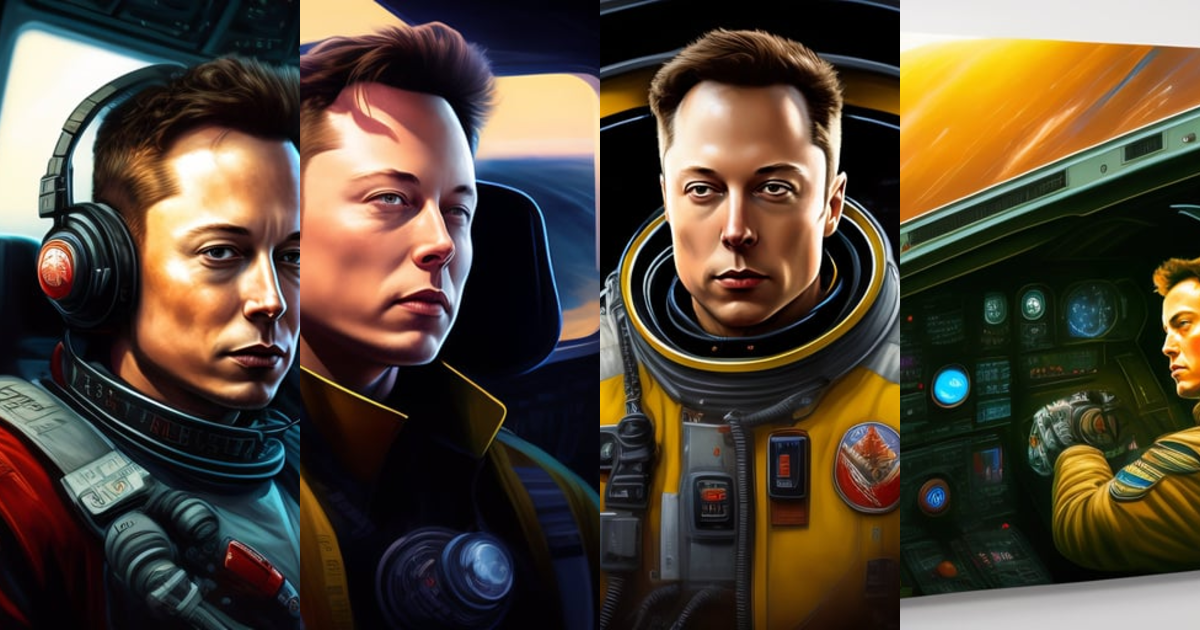 Lexica - Elon Musk as cyborg pilot Russian, interior cockpit ...