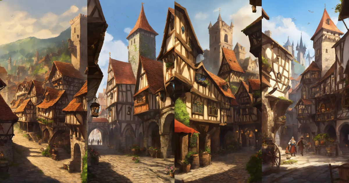 Lexica - A medieval city concept art