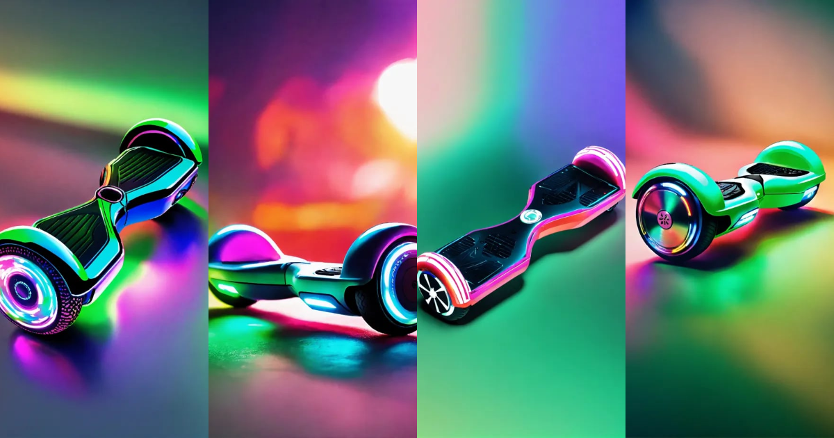 Lexica - Hoverboard, color blur and green gradient