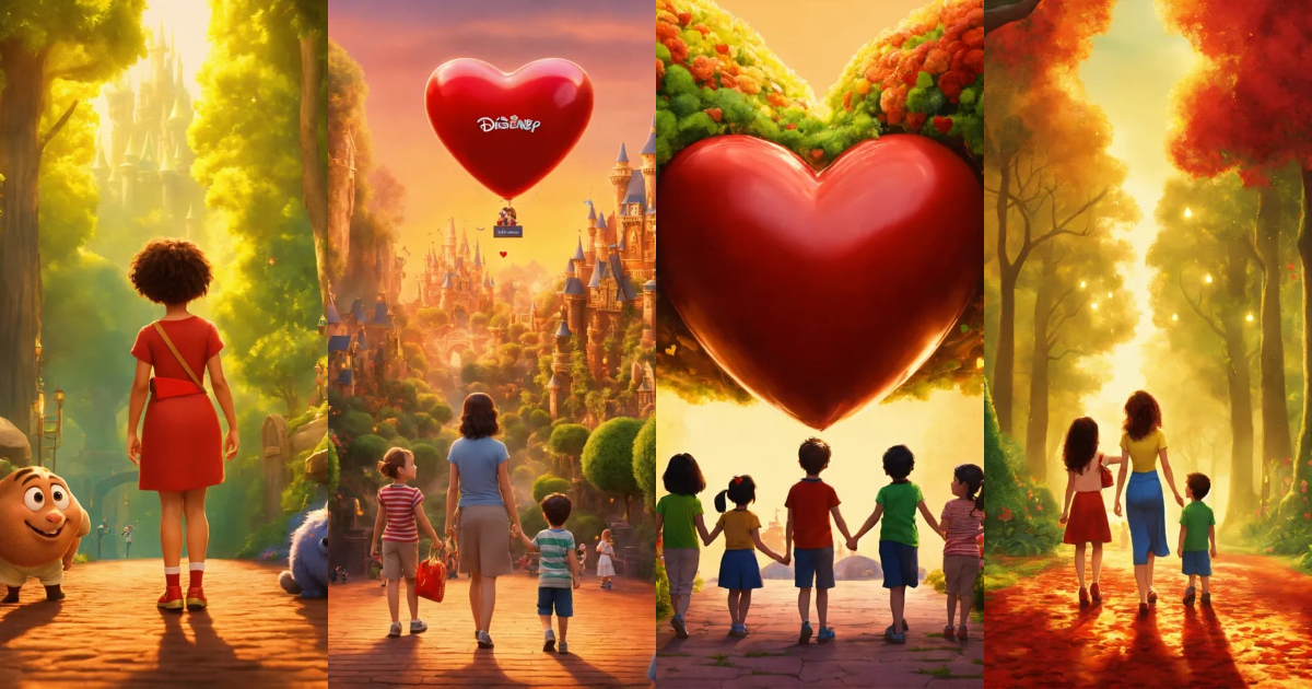 Lexica - Create a Pixar poster in the Disney world featuring a mother ...