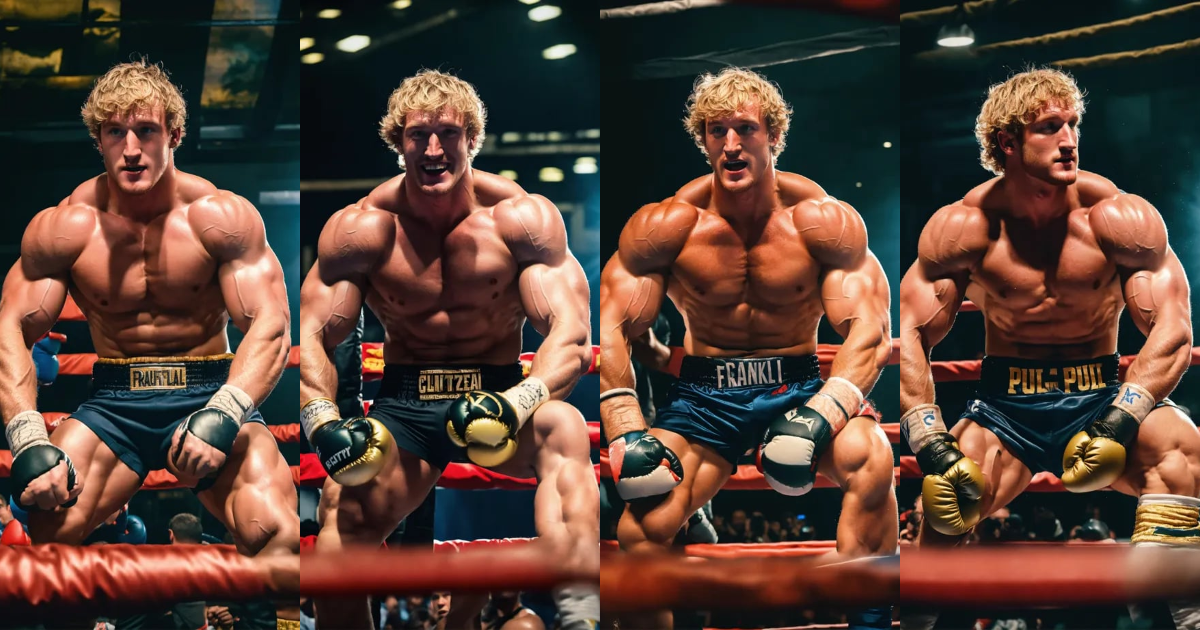 Lexica - Logan Paul, jacked, steroids, Boxing Ring, Victory, Happy ...