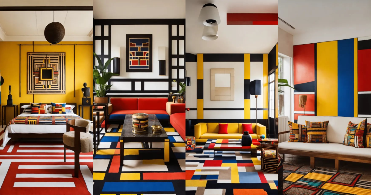 Lexica - A de stijl room with African architectural elements and ...