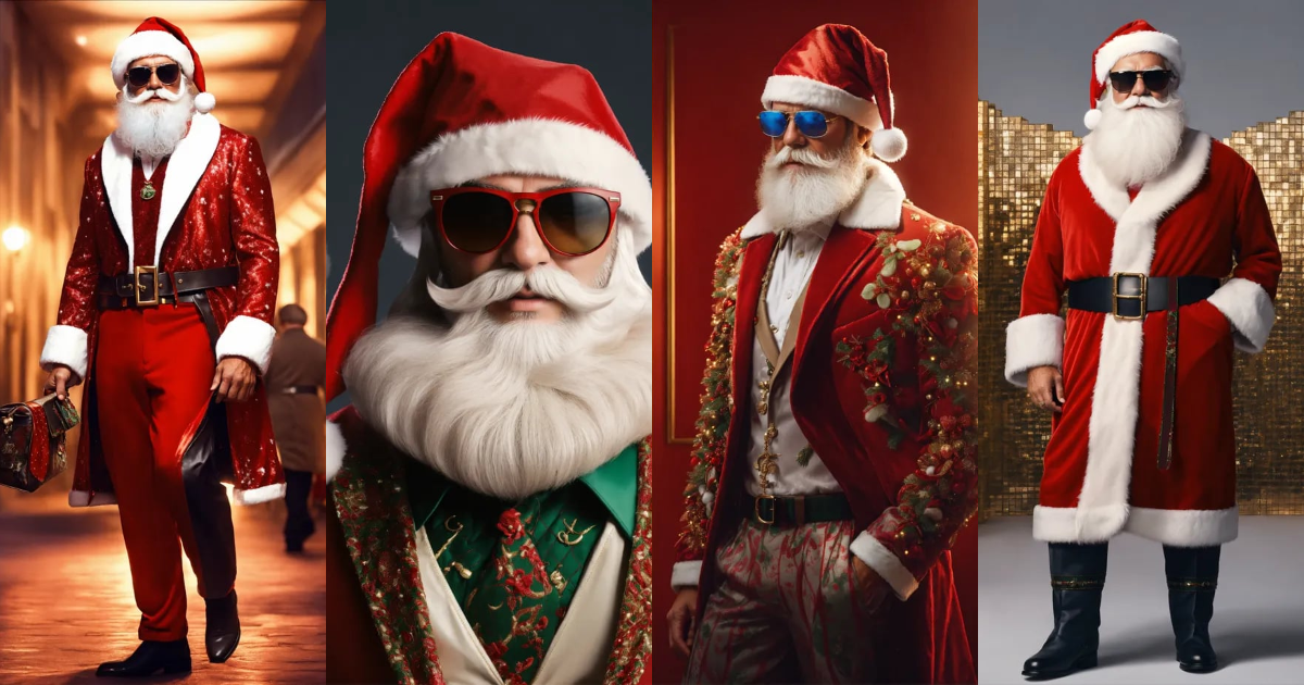 Lexica - A extremely handsome modern Caucasian Santa Claus, wearing ...