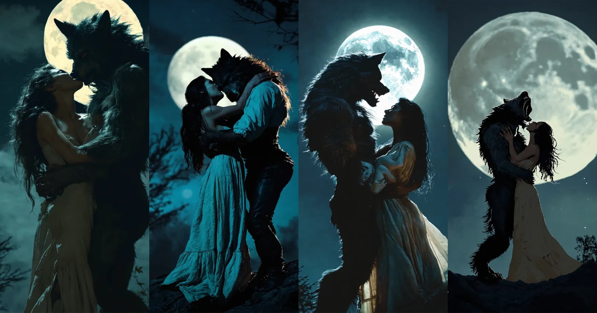 Lexica - Werewolf howling heartbreakingly standing at the moon and ...