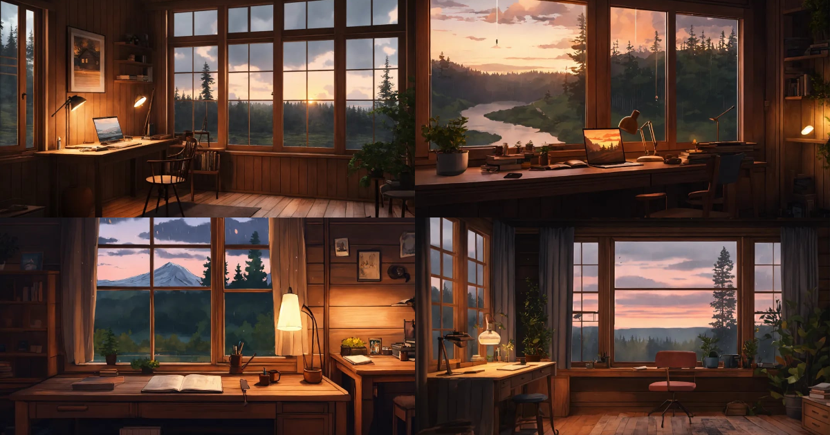 Lexica - Cozy wooden nordic cabin in sweden, anime, studio ghibli ...