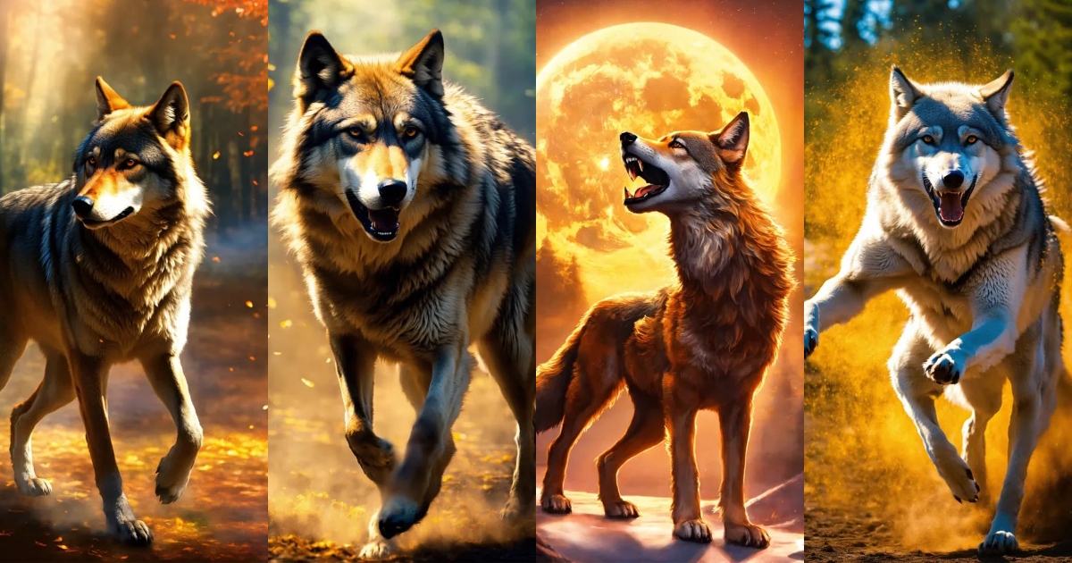 Lexica - Energetic dancing wolf